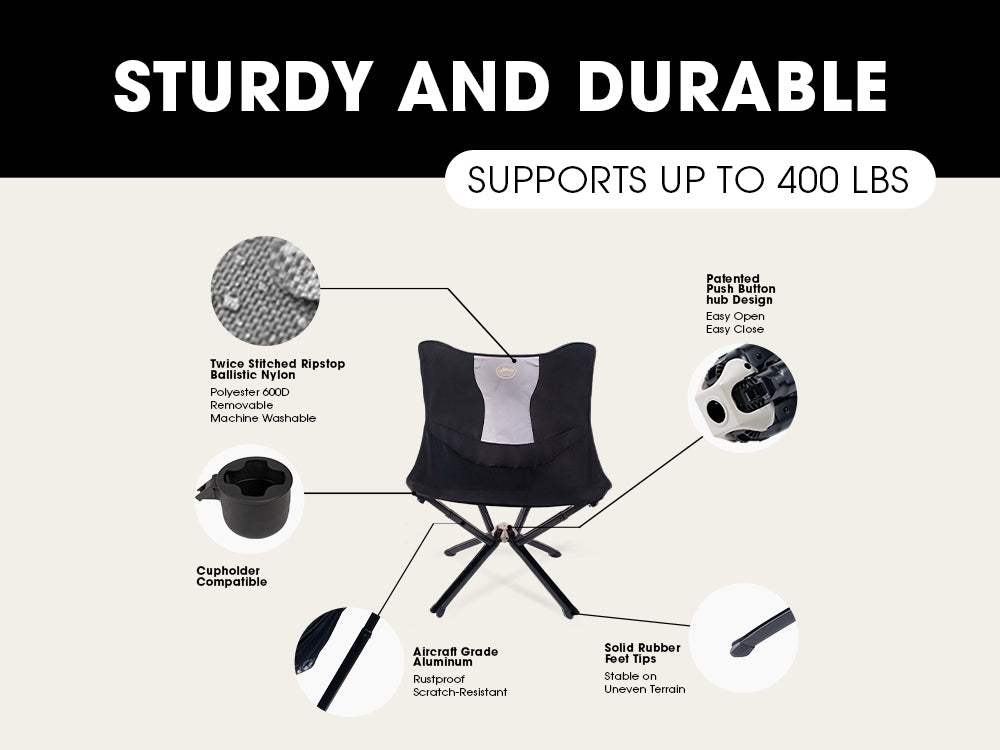 Portable, Lightweight, Comfort on the Go | CLIQ MystiQ Hybrid Lounge